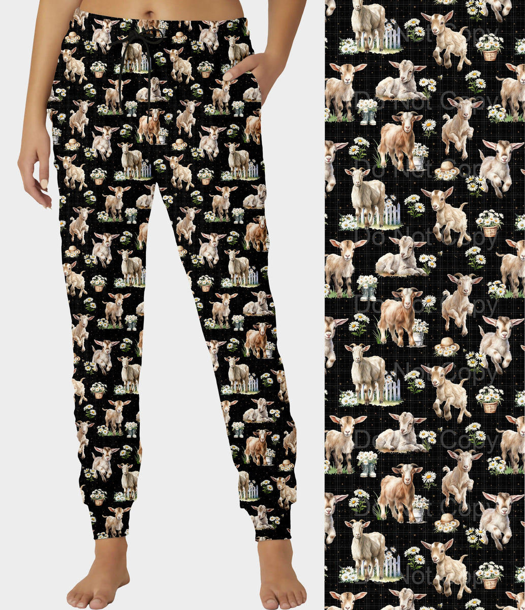 Daisy Goats Joggers (ready to ship) – Arrow Trend Leggings